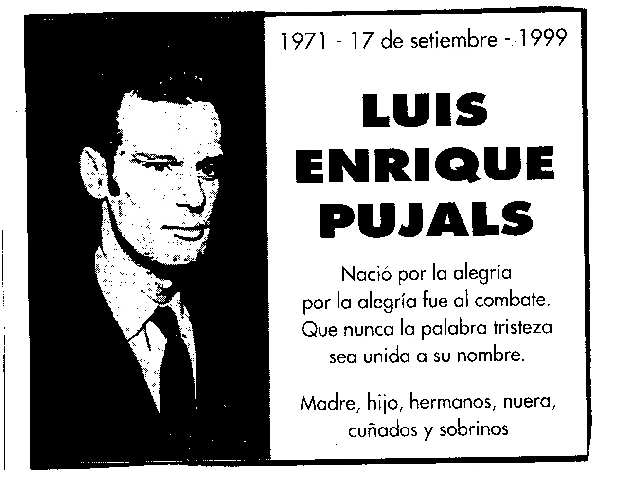 Efemérides: A 48 años de la desaparición forzada de Luis Pujals ...